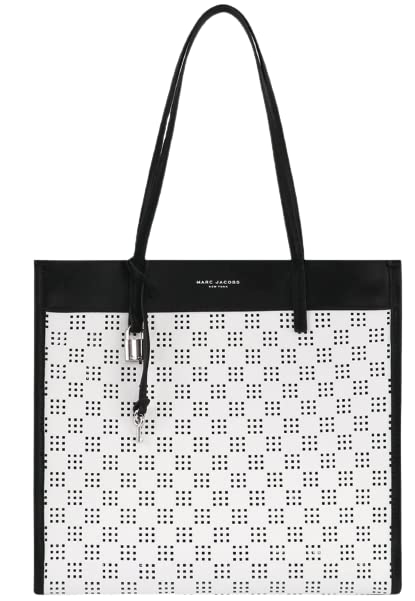 Marc Jacobs The Grind Coated Leather Tote (Cotton Multi)