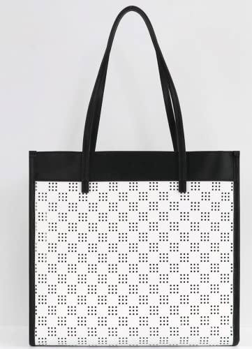 Marc Jacobs The Grind Coated Leather Tote (Cotton Multi)