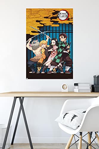 Trends International Demon Slayer - Group Art Wall Poster, 22.375" x 34", Unframed Version