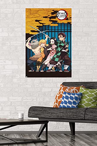 Trends International Demon Slayer - Group Art Wall Poster, 22.375" x 34", Unframed Version