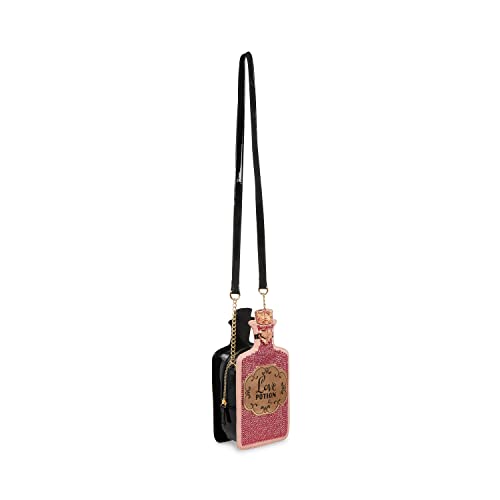 Betsey Johnson Poison/Love Potion Bottle Crossbody, Black