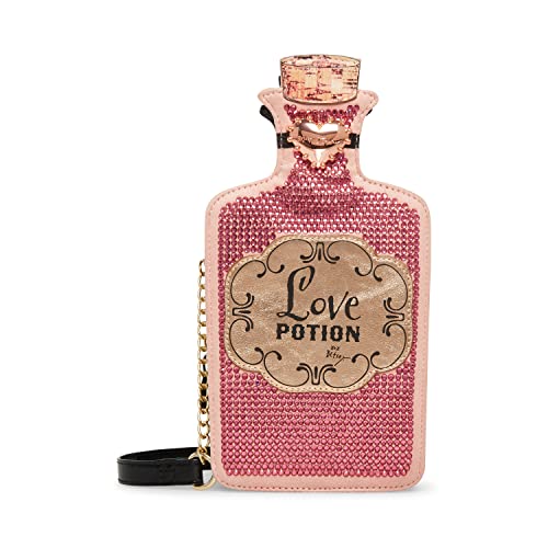 Betsey Johnson Poison/Love Potion Bottle Crossbody, Black