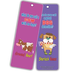 Kids Bookmarks Set (12 Pack)- Animal Silly Jokes Series 2 - Funny Hilarious Lion Sheep Laugh and Learn - Excellent Party Favors Teacher Classroom Reading Rewards and Incentive Gifts for Young Readers