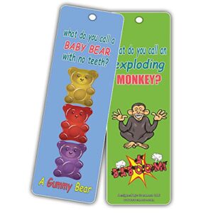 Kids Bookmarks Set (12 Pack)- Animal Silly Jokes Series 2 - Funny Hilarious Lion Sheep Laugh and Learn - Excellent Party Favors Teacher Classroom Reading Rewards and Incentive Gifts for Young Readers