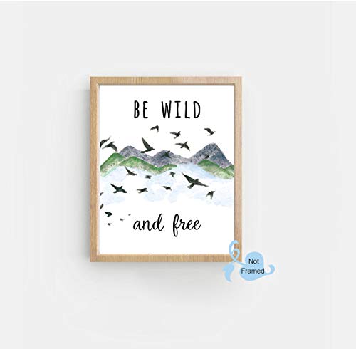 XUOIAYNB Colorful Inspirational Adventure Quote Art Print-- Nature Mountain Forest Motivational Saying Canvas Wall Art--(12”X16”X4 pcs, Unframed)--Perfect for Office Nursery Summer Decoration