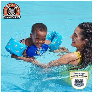 SwimWays Bluey Swim Trainer, US Coast Guard Approved Life Vest Kids Swim Vest, Arm Floaties & Life Jackets For Kids 33-55 Lbs, Bluey