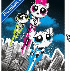 Trends International Powerpuff Girls-Group City Wall Poster, 22.375" x 34", Premium Unframed Version