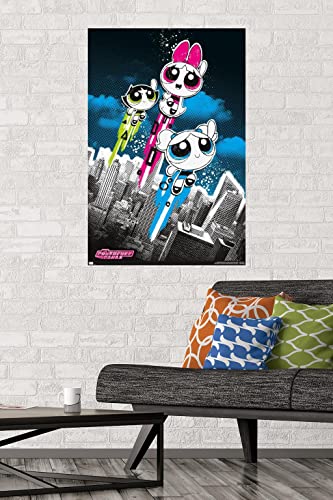 Trends International Powerpuff Girls-Group City Wall Poster, 22.375" x 34", Premium Unframed Version