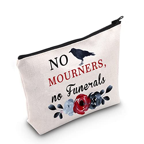 MNIGIU Six Of Crows Inspired Gift No Mourners No Funerals Zipper Pouch Bag for Bookish Crow Club Gift (no Funerals)