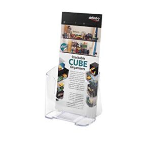 deflecto 77501 DocuHolder for Countertop or Wall Mount Use, 4 1/4w x 3 1/4d x 7 3/4h, Clear