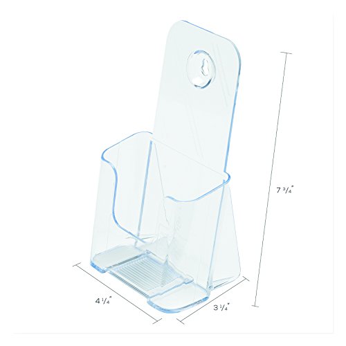 deflecto 77501 DocuHolder for Countertop or Wall Mount Use, 4 1/4w x 3 1/4d x 7 3/4h, Clear