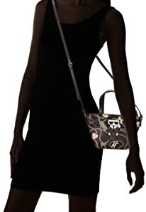 Karl Lagerfeld Paris Women's Amour Small Backpack Handbags Crossbody,Black Ivory Pink Combo Chantelle,One Size