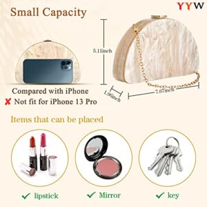 Clutch Purses Women Semicircle Evening Bag Crossbody Bag for Women Elegant Handbags for Wedding Cocktail Party Prom Banquet (Apricot)