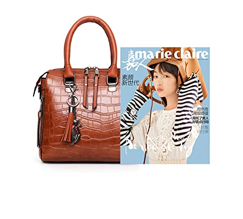 Women Fashion Handbags Wallet Tote Bag Shoulder Bag Top Handle Satchel Purse Set 4pcs (Red)