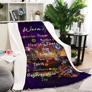 Onecmore Get Well Soon Gifts Throw Blanket,Healing Warm Hugs Gifts Blanket,Sympathy Gifts Cancer Chemo Survivor Caring Gifts for Love Support Strength for Women Men Frien (tq1,50"x 60")