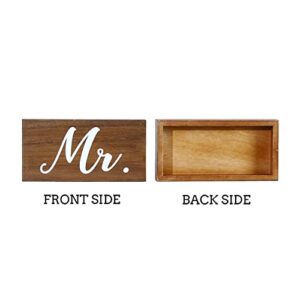 BAYSBAI Mr and Mrs Sign, Mr & Mrs Sign for Wedding Table, Freestanding Wooden Wedding Wooden Letters, Home, Anniversary, Wedding, Valentine’s Day Decoration, Bridal Shower or Engagement Gift