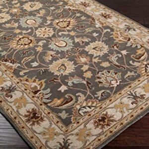 Mark&Day Area Rugs, 2x8 Paris Traditional Khaki Runner Area Rug, Brown/White/Beige Carpet for Hallway, Bedroom or Kitchen (2'6" x 8' Runner)