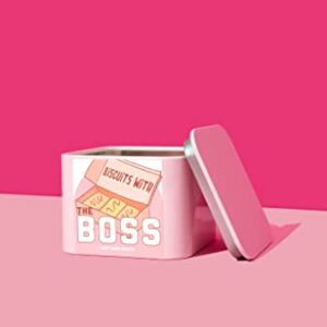 Biscuits with the Boss Candle - Soy wax Hand Poured into Pink Tin - Lasso