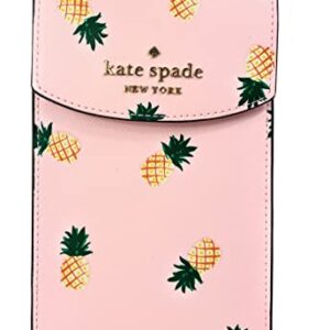 Kate Spade New York Staci North South Phone Printed Crossbody (Pineapple Pink Multi)