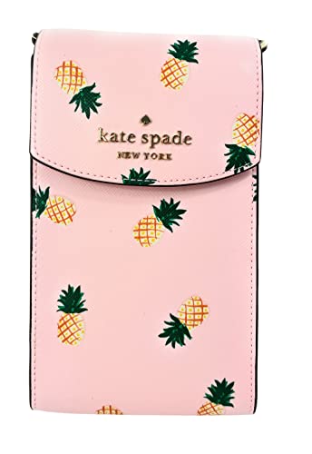 Kate Spade New York Staci North South Phone Printed Crossbody (Pineapple Pink Multi)