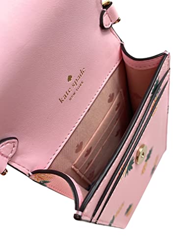 Kate Spade New York Staci North South Phone Printed Crossbody (Pineapple Pink Multi)