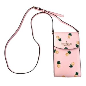 Kate Spade New York Staci North South Phone Printed Crossbody (Pineapple Pink Multi)