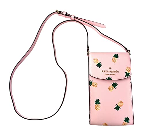 Kate Spade New York Staci North South Phone Printed Crossbody (Pineapple Pink Multi)