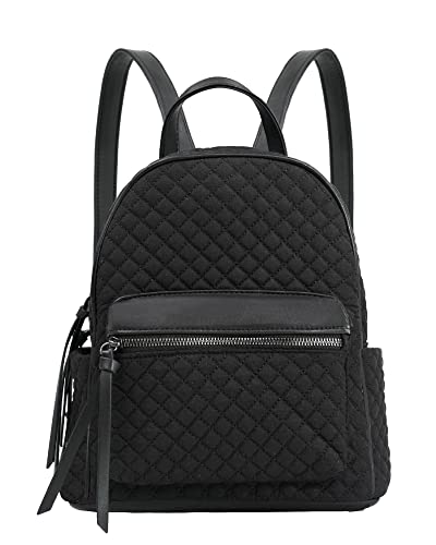 ANNASPEAK Women's Fashion Backpack Purse Satchel Handbags and Shoulder Bag PU Leather Travel bag (Quilted Black, Medium)