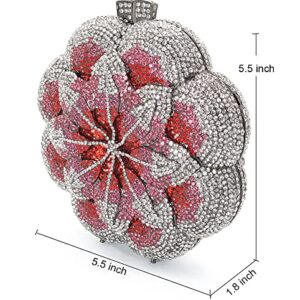 MOSSMON Designer Crystal Evening Clutch Bag Elegant Bride Wedding Party Purse for Women