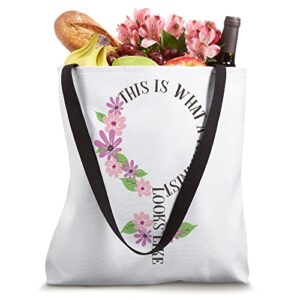 This Is What A Feminist Looks Like Symbol Flower Tote Bag