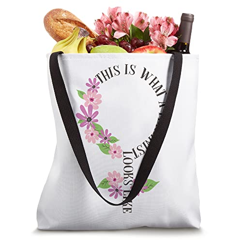 This Is What A Feminist Looks Like Symbol Flower Tote Bag