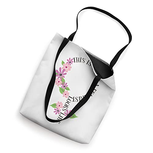 This Is What A Feminist Looks Like Symbol Flower Tote Bag