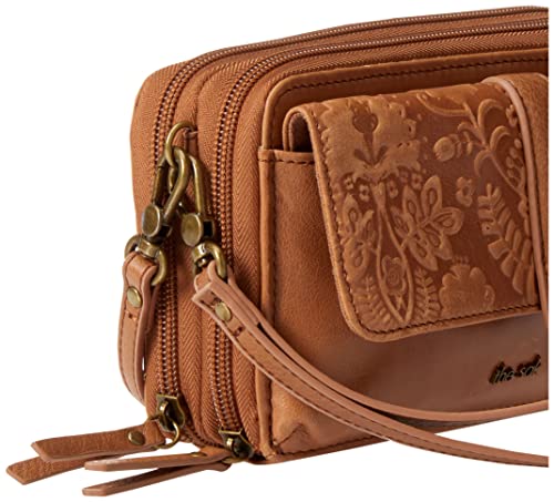 The Sak Womens Sequoia Extra Large Smartphone Crossbody, Tobacco Floral Embossed Ii, One Size US