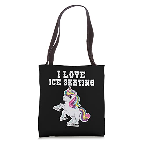 I Love Ice Skating Lover Funny Ice Skater Unicorn Love Skate Tote Bag