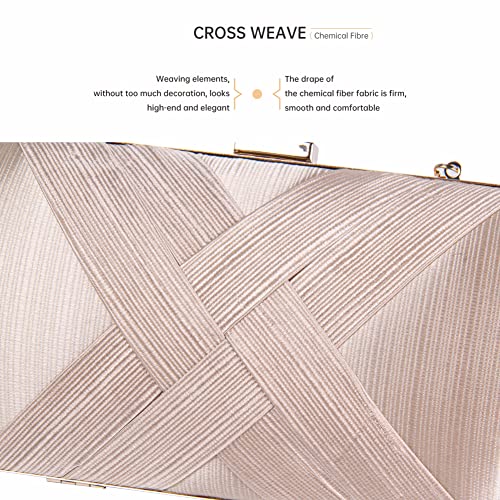 Lanpet Women's Evening Clutch Bags Silk Satin Party Handbags Bridal Wedding Purses with Tassel Pendant