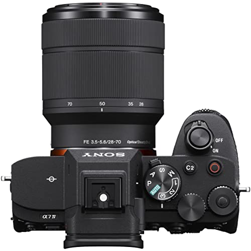 Sony a7 IV Mirrorless Full Frame Camera Body with 28-70mm F3.5-5.6 Lens Kit ILCE-7M4K/B Bundle with Deco Gear Photography Case + Tripod + Extra Battery, Dual Charger, Software and Accessories