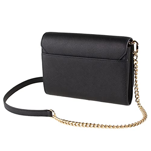 Tory Burch 82328 Black with Gold Hardware New Emerson Chain Wallet Black Leather Cross Body Bag