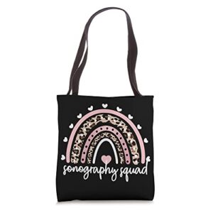 sonography squad rainbow sonographer team ultrasound tote bag