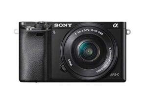 sony alpha a6000 mirrorless digital camera 24.3mp slr camera with 3.0-inch lcd (black) w/16-50mm power zoom lens