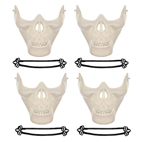 SOIMISS 4Pcs Halloween Scary Skeleton Cosplay Party Prop Horror Realistic Halloween Skull Halloween Decorations