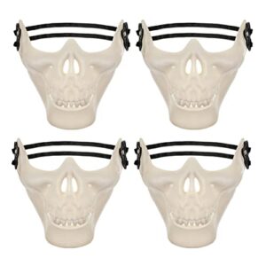 SOIMISS 4Pcs Halloween Scary Skeleton Cosplay Party Prop Horror Realistic Halloween Skull Halloween Decorations