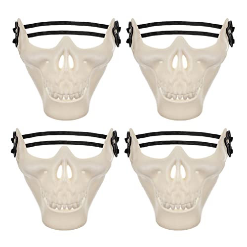 SOIMISS 4Pcs Halloween Scary Skeleton Cosplay Party Prop Horror Realistic Halloween Skull Halloween Decorations