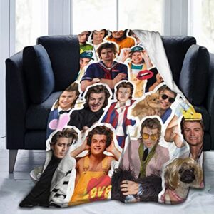 throw blankets joe keery steve harrington blanket bedding blankets sofa blankets flannel blankets air conditioning blanket fans gifts 60″x50″