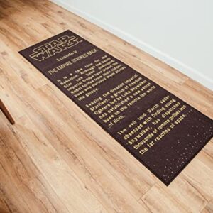 Star Wars: The Empire Strikes Back Title Crawl Printed Area Rug | Indoor Floor Mat, Accent Rug For Living Room and Bedroom, Home Decor For Kids Playroom | Movie Gifts And Collectibles | 27 x 77 Inches