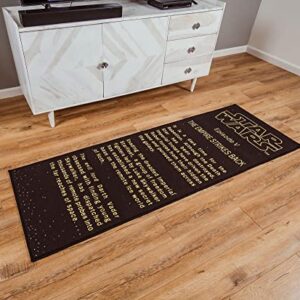 Star Wars: The Empire Strikes Back Title Crawl Printed Area Rug | Indoor Floor Mat, Accent Rug For Living Room and Bedroom, Home Decor For Kids Playroom | Movie Gifts And Collectibles | 27 x 77 Inches