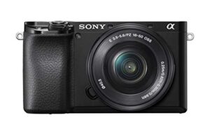 sony alpha a6100 mirrorless camera with 16-50mm zoom lens, black (ilce6100l/b)