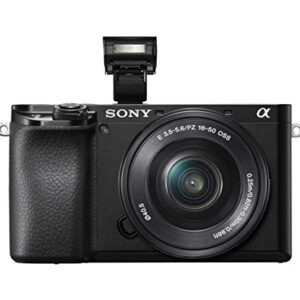 Sony Alpha A6100 Mirrorless Camera with 16-50mm Zoom Lens, Black (ILCE6100L/B)