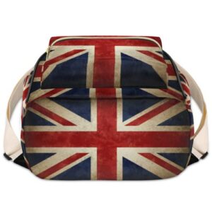 Britain Flag Mini Backpack Purse for Women, British Flag Leather Small Backpack Casual Travel Daypacks Shoulder Bag for Girls Teen