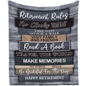 mubpean retirement gifts for men/women – mens retirement gifts blanket 50″x60″ – retired gifts for men – happy retirement gifts – best retirement gift ideas – funny retirement party gifts for women