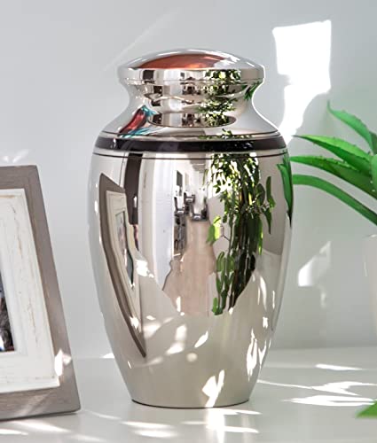 Urns for Ashes Adult Male | Cremation Urns for Human Ashes Adult Female -Elysium Brass Decorative Urns for Home - Funeral and Burial Urn - Small, Medium, Large Urn 220LB